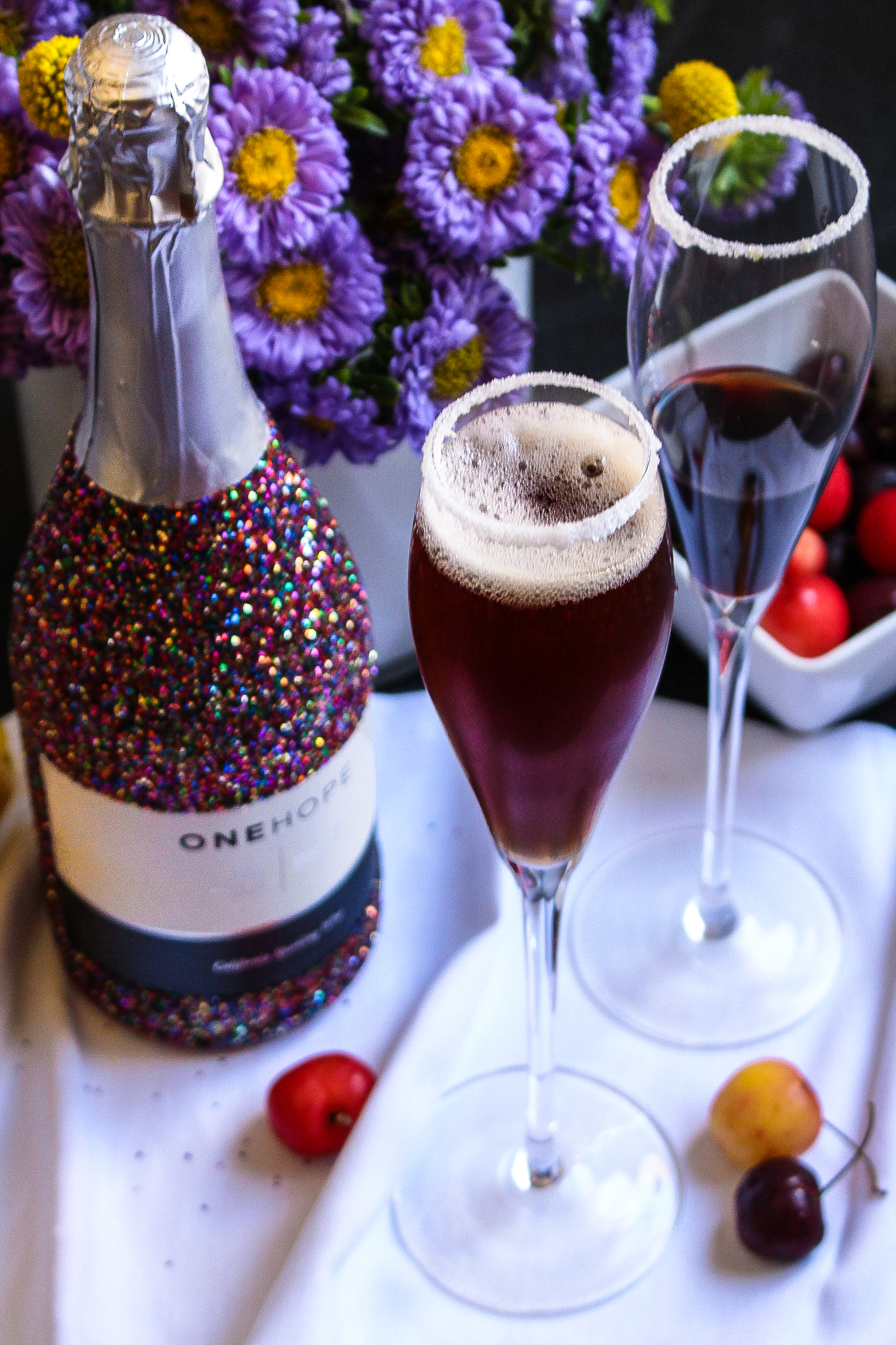 cherry cocktail recipe - celebrating pride month with onehope!